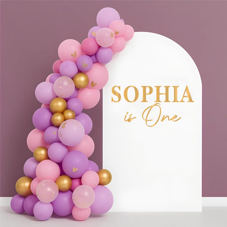 Personalized Happy Birthday Name Wall Decal, Happy Birthday Party ...